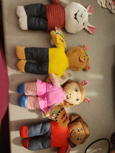 PBS Kids Books Arthur DW Buster Francine Stuffed Plush Animal Set Of 4 ...
