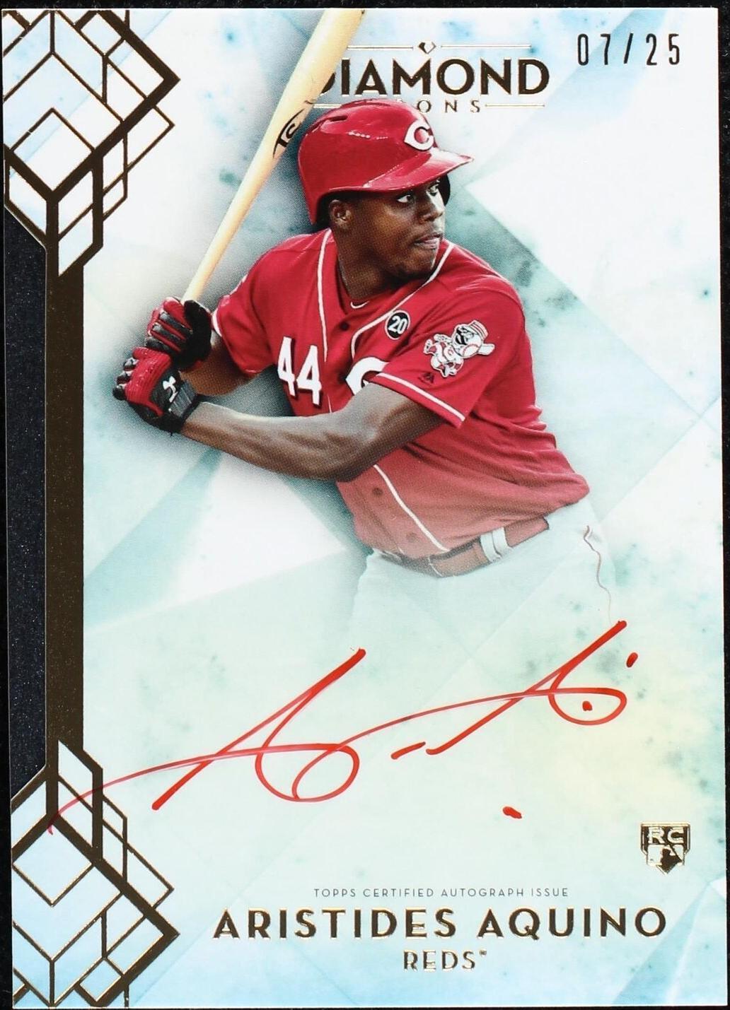 2020 Topps Diamond Icons - Red Ink Autographs Aristides Aquino #RI-AA /25 (AU, RC) for sale ...