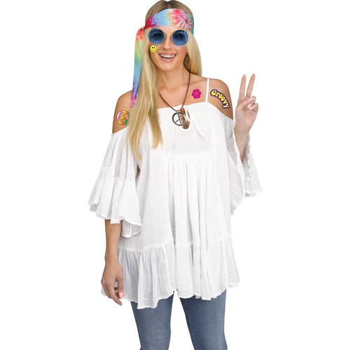 Flower Child Hippie Costume Kit 1960's Accessories 71765044363 | eBay