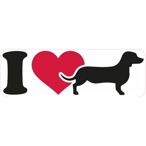 Chien autocollant i love teckel sticker adhésif logo | eBay