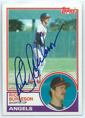 Rick Burleson signed 1983 Topps baseball Boston Red Sox autograph #315 ...