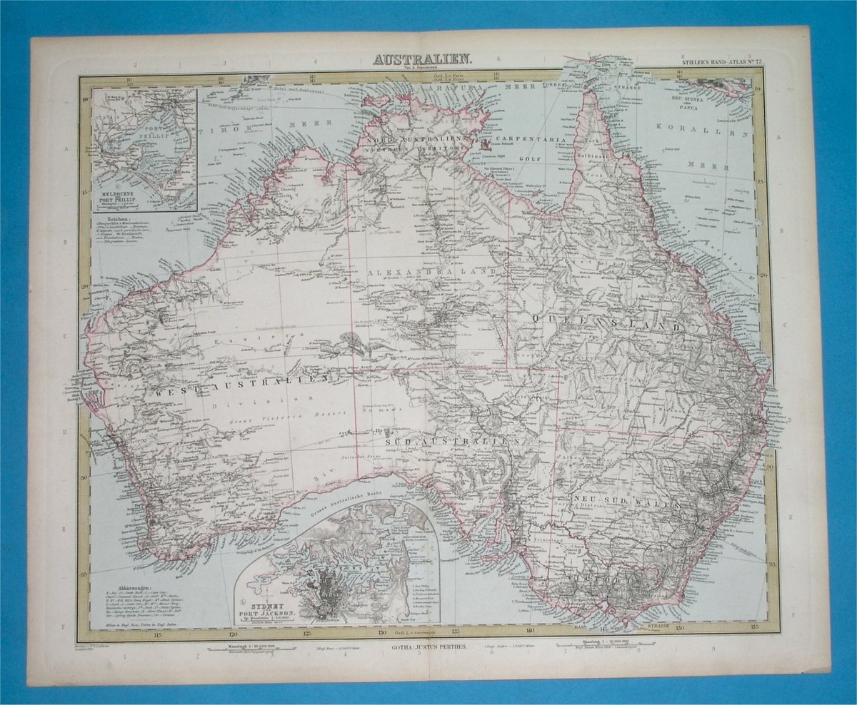 Map Sydney Melbourne Australia Map Of 'Australia South East' Plate