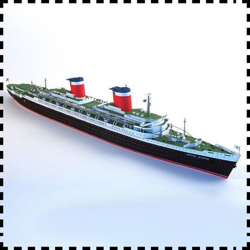 1:400 Scale SS United States Luxury Passenger Liner Handcraft Paper ...