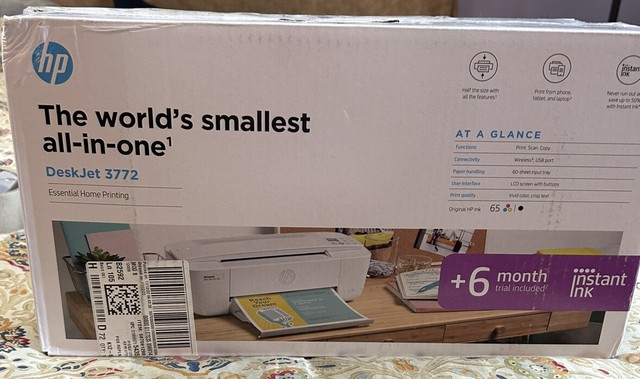 HP DeskJet 3772 All-in-One Wireless Color Inkjet Printer for sale ...