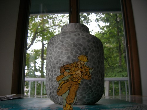 Vintage Marx Tin Litho Target Soldier CHARGING 1930 Doughboy INFANTRY ...