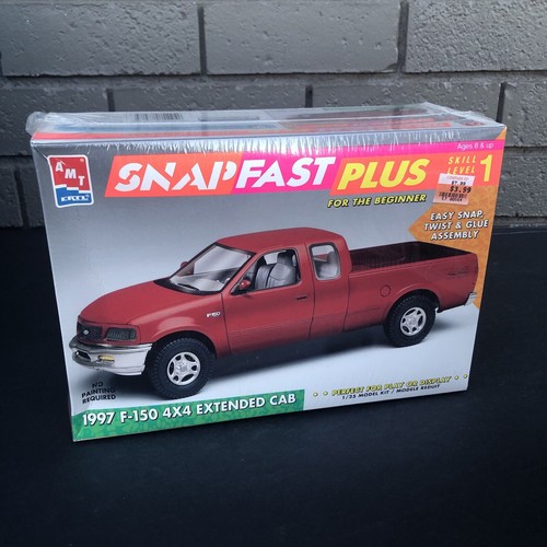 AMT SnapFast Plus 1997 F-150 4X4 Extended Cab 1/25 Scale Model Kit 8308 ...