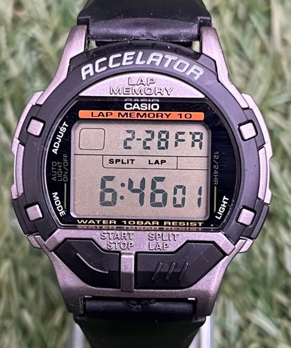 Casio Diver Vintage Watch Men 40mm Accelator Collector's Condition ...