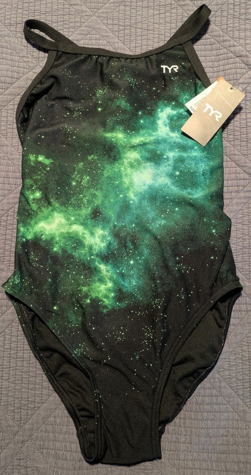 TYR Women's Durafast Elite Diamondfit Swimsuit Green 34 M | eBay