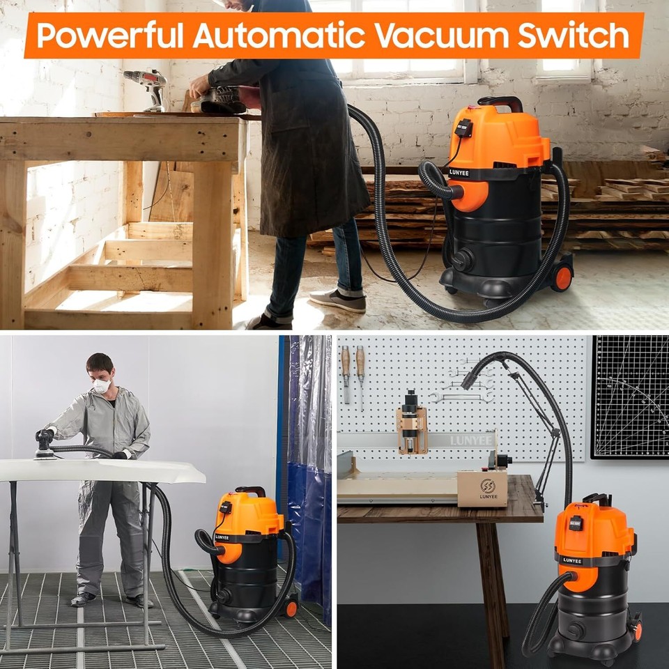 LUNYEE Dust Extractor For Woodworking 7.9GAL For CNC Machine Dust ...