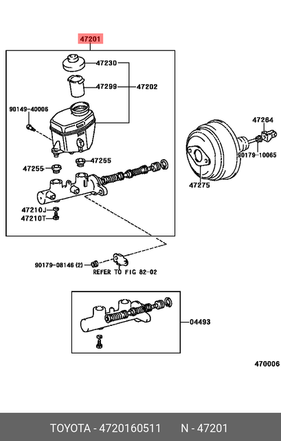Genuine OE brake master cylinder 4720160511 for TOYOTA 47201-60511 ...