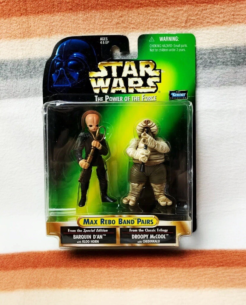 Max Rebo Band BARQUIN & DROOPY Action Figure STAR WARS Power Of The ...