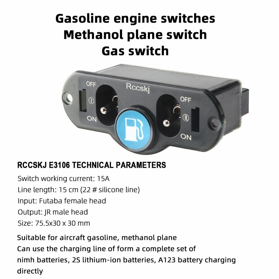 1 Piece Charging & refueling& Double switch for Gas/ Nitro RC Model ...