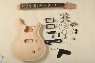 Unfinished DIY Electric Guitar Kits Bird Inlay Chrome Hardware HH ...