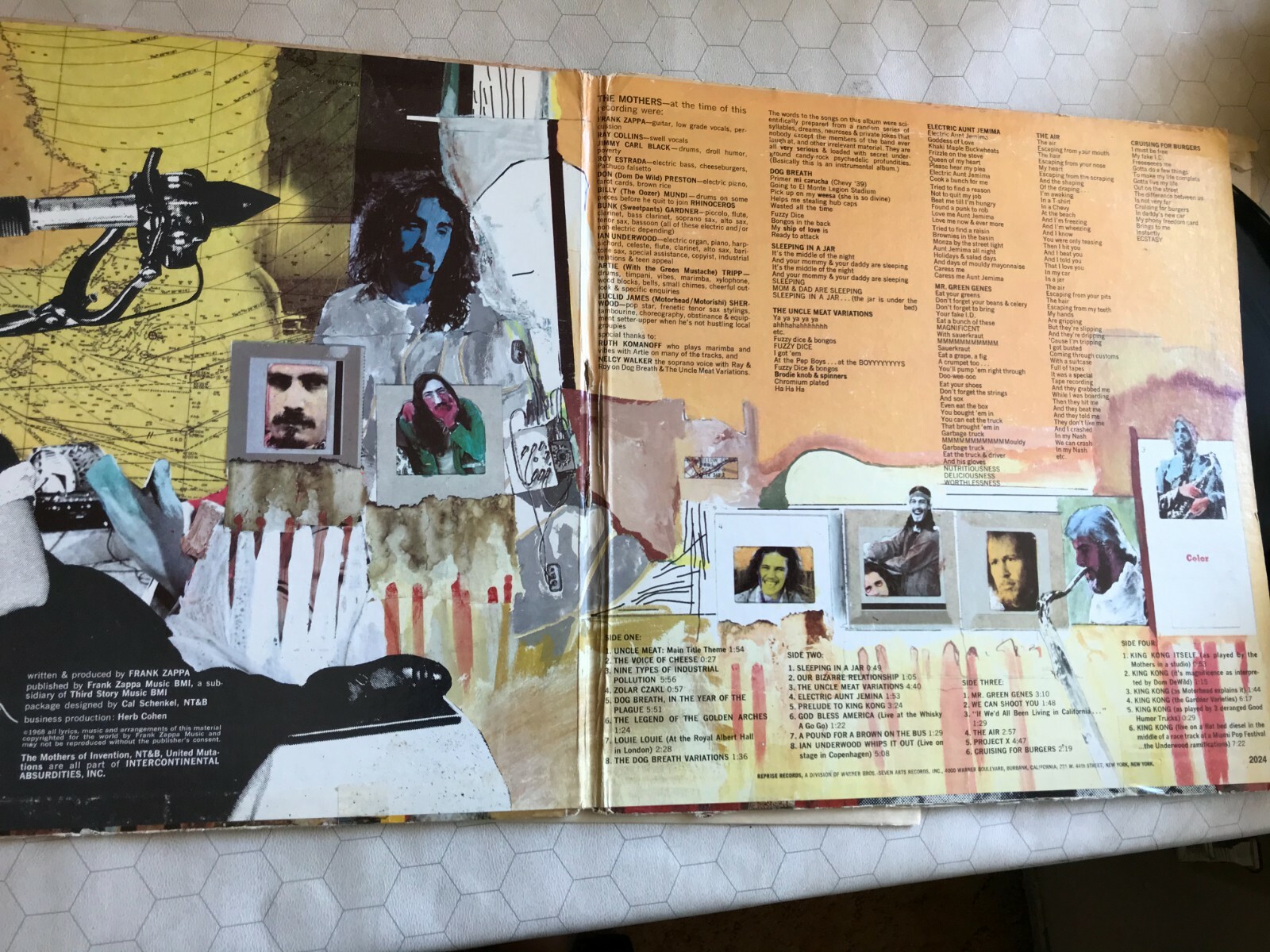 FRANK ZAPPA uncle meat 2 lp '68 Mothers of Invention 2ms 2024 orig blue ...