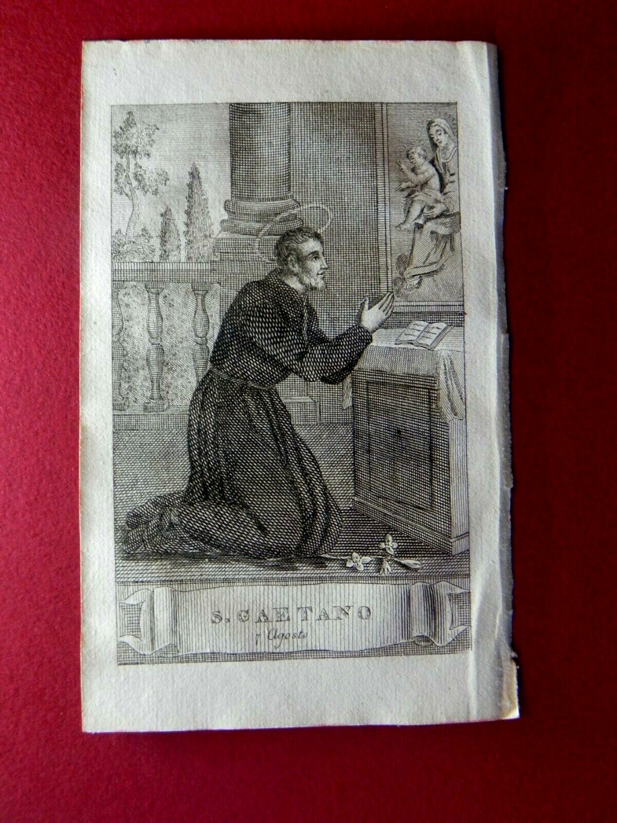 Saint Gaetano Di Thiene Etching Original 1819 Antique Print Antique ...