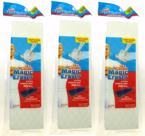 Mr. Clean Magic Eraser Extra Power Mop Head Refills ~ Lot of 3 ...