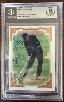 Gary Player Auto Signed 2001 SP Authentic Golf Card #95 Fairway Greats ...
