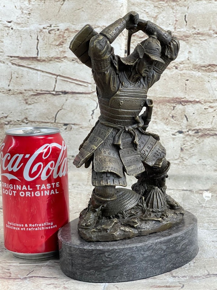 SAMURAI WARRIOR 100% BRONZE STATUE WITH AMAZING DETAIL JAPANESE SAMURAI ...
