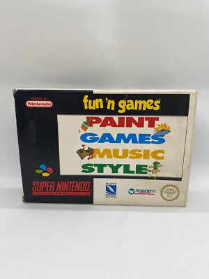 Fun 'N Games - Paint Games Musik Style super nintendo Snes - Pal UK Cib ...