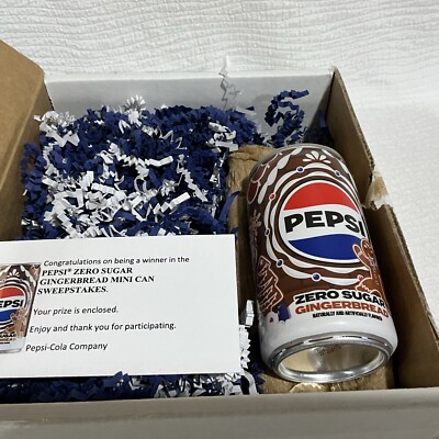 Pepsi Zero Sugar Gingerbread Flavor Single Mini 7.5oz Limited Edition ...