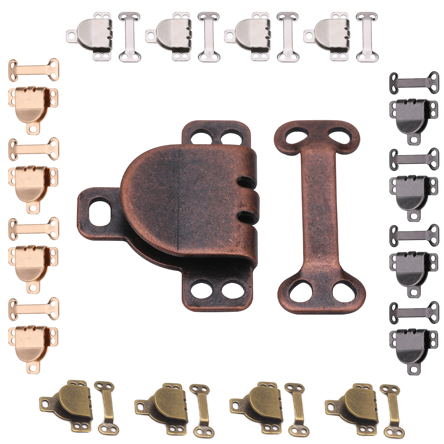 20 Sets Metal Skirt & Trouser Fasteners Hooks and Bar Sew on Skirt ...