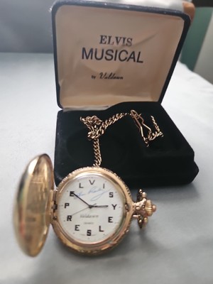 Elvis Presley Musical Pocket Watch By Valdawn. Plays Love Me Tender | eBay