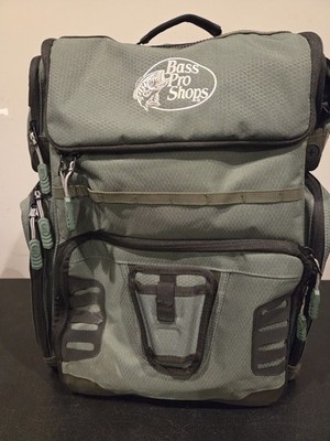 Bass Pro Shops Advanced Angler Backpack + 4 Tackle Boxes Fishing EUC | eBay