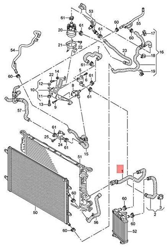 Genuine AUDI A8 S8 quattro Coolant Hose With Quick Release Coupling ...