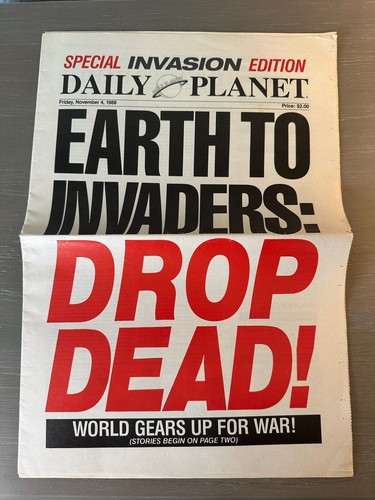 DAILY PLANET Special INVASION Edition Newspaper/Insert DC Comics ...