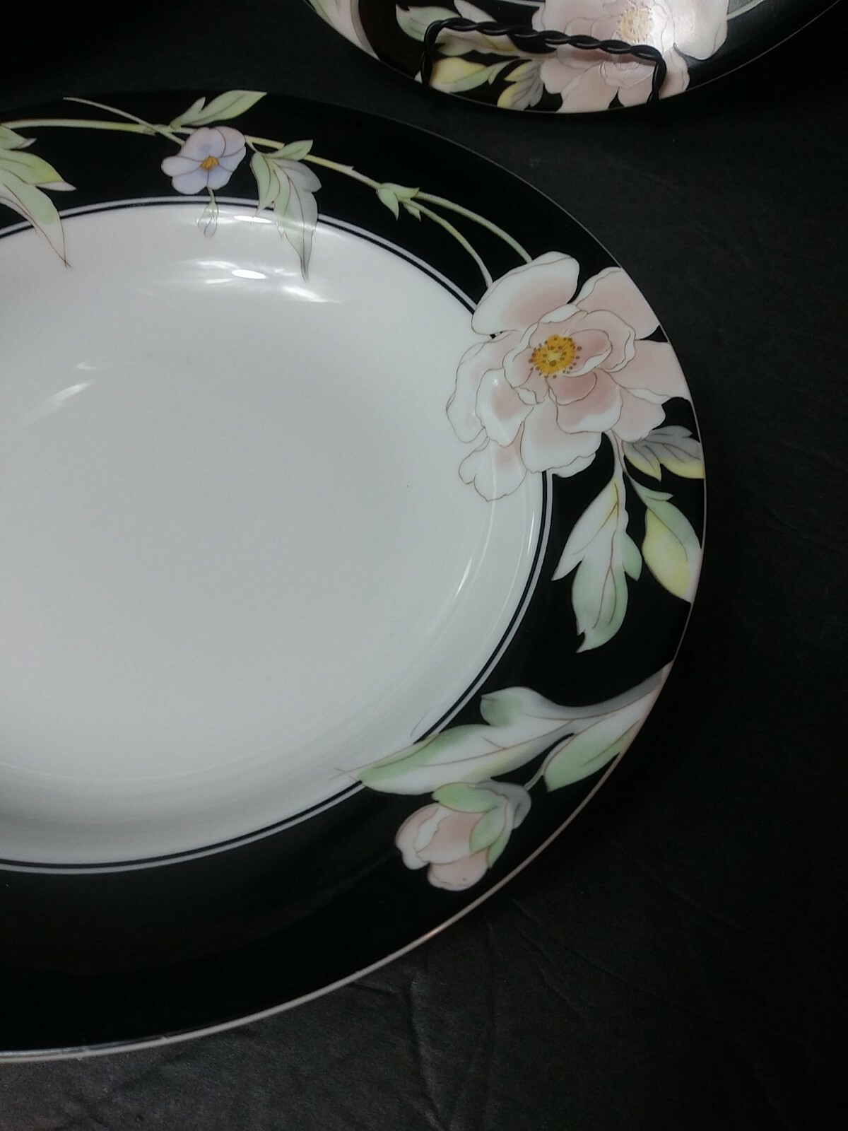 Finesse China Japan 40001 Black Magic Set of 3 Rim Soup Bowls 8 1/4" | eBay