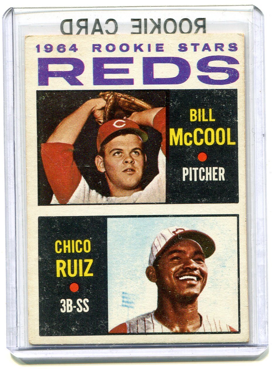 1964 Topps ROOKIE Card Bill McCool & Chico Ruiz Cincinnati Reds Near ...