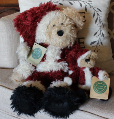 Boyds Bears Sandy Claus ll & Nikki ll Christmas Santa Bears 16" & 6 ...