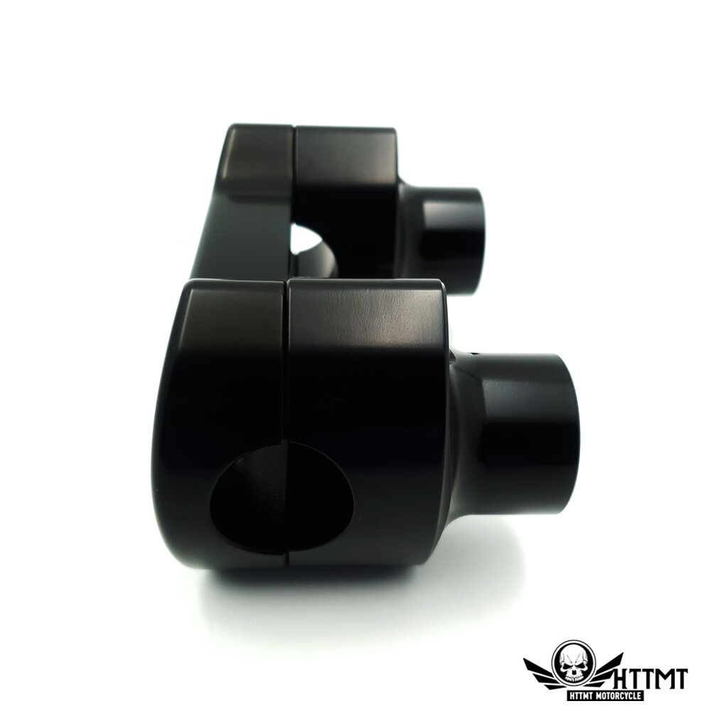 1" 1 inch Hefty Handlebar Riser/Top Clamp Kit Black 2" Tall For Harley ...