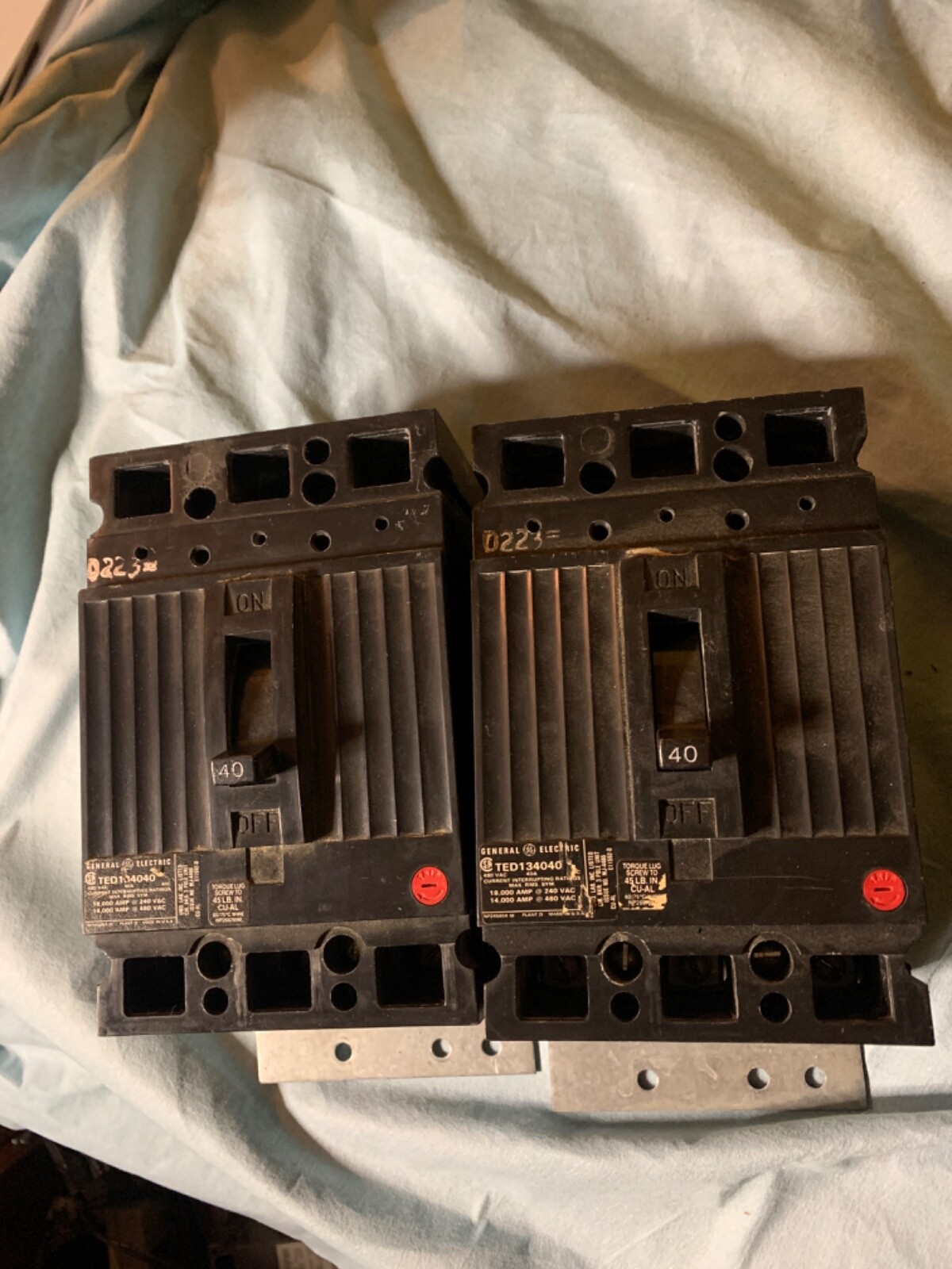 GE TED Circuit Breaker LOT of 2 40A, 134040 ted134040 3 pole | eBay