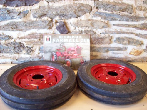 Farmall Cub International front rims with used 4-12 tires | eBay
