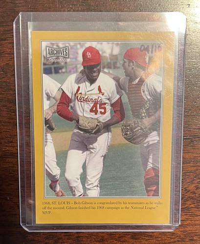 2019 Topps Archives Snapshots Bob Gibson Gold 04/10 Cardinals | eBay