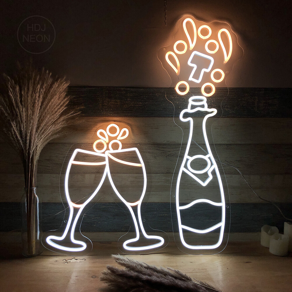 Neon Light Up Champagne Glasses Get Neon Light Wine Set At ₹ 1050