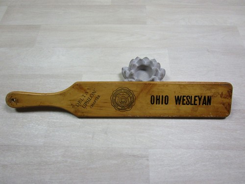 VTG 60s Ohio Wesleyan Greek Fraternity Sorority Wood Paddle Delta ...