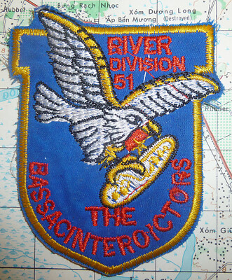 Patch - US NAVY - River Division 51 - Bassac - Cambodia Op - Vietnam ...