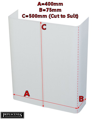 Boiler Box Pipe Cover 2 Piece Adjustable 50cm H x 40cm W x 7.5cm D made ...