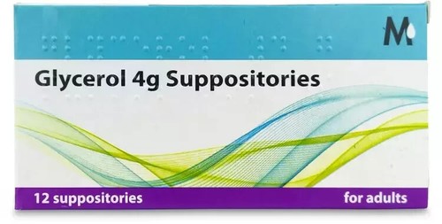 Adult 4g Glycerol (Glycerin) 12 Suppositories For Constipation Relief ...