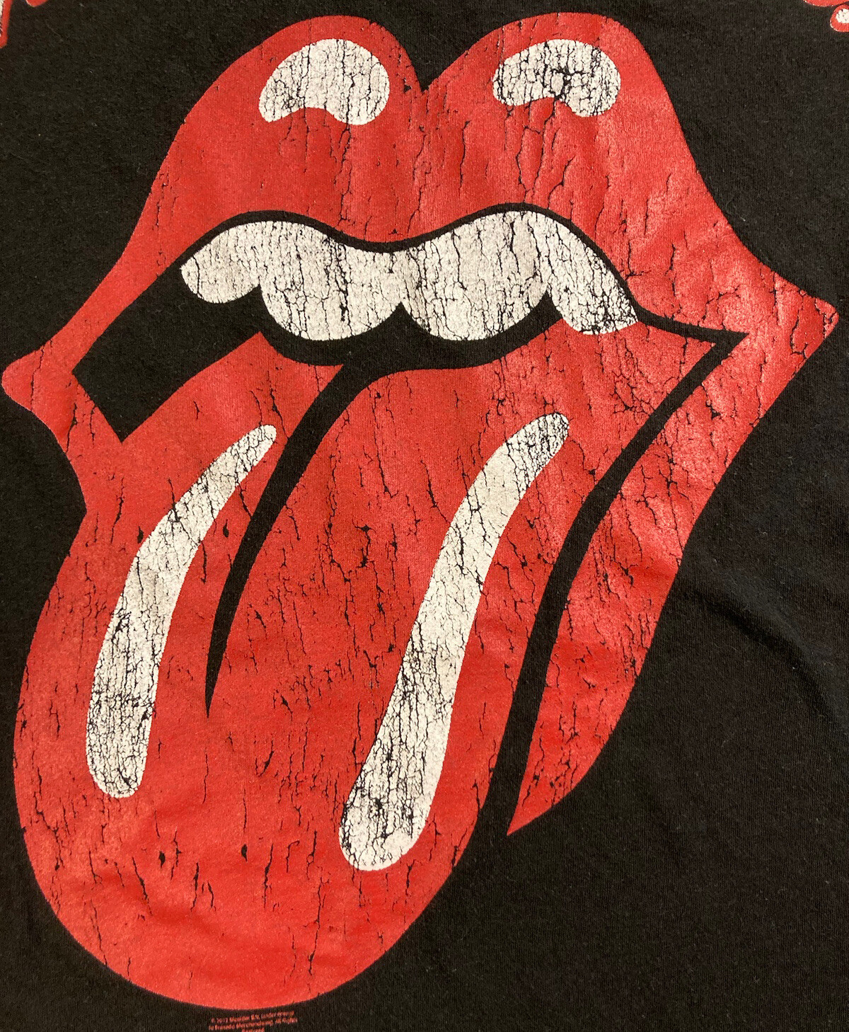 THE ROLLING STONES Lips Logo Girl’s Cut Size LARGE Br… - Gem
