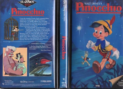 PINOCCHIO - Walt Disney VHS - NTSC - NEW - Never played! - Original USA ...