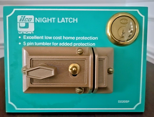 Vintage ILCO Lock Display/Salesman Sample Night Latch D220SP 1970s NOS ...