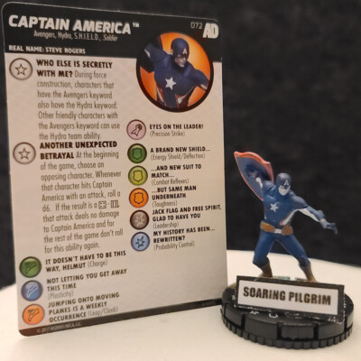CAPTAIN AMERICA - 072 CHASE Avengers Defenders War Heroclix Set #72 | eBay