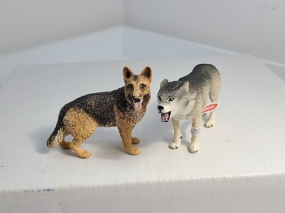 Schleich German Shepherd Dog & Wolf Figure Lot | eBay