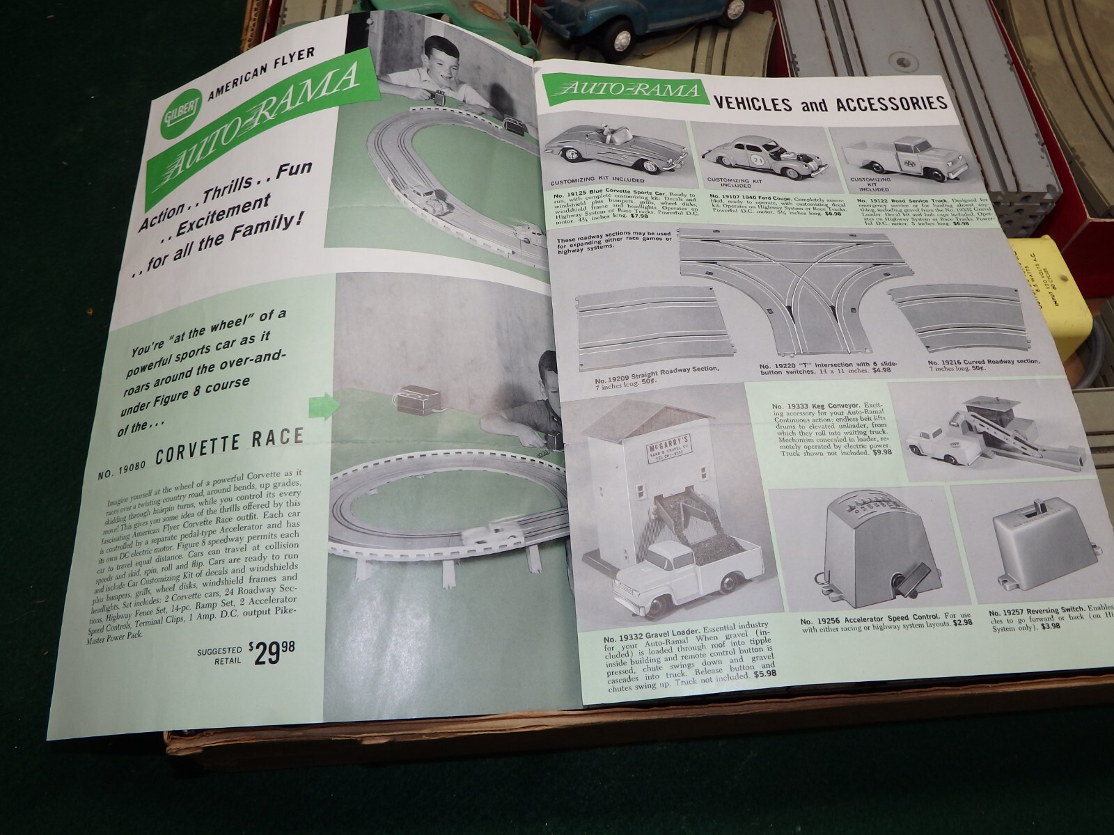 AC Gilbert American Flyer Auto Rama Autorama Figure 8 Race Set w'Box ...