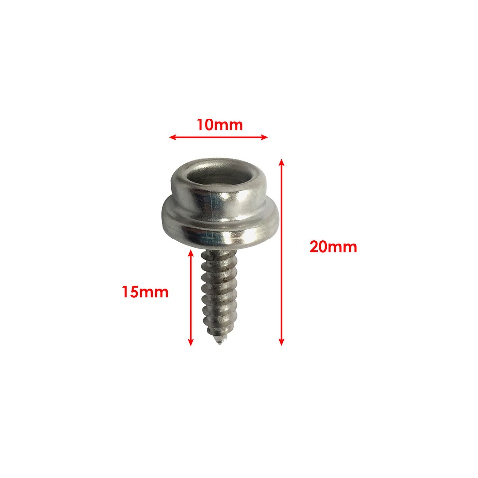 10/20 x 15mm Boat Cover Press Stud Snap Fasteners Screw Canvas Canopy ...