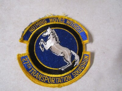 MILITARY PATCH VINTAGE OLDER US AIR FORCE 27TH TRANSPORTAION SQUADRON ...