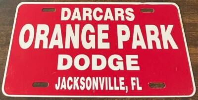Darcars Orange Park Dodge Dealership Booster License Plate Jacksonville ...